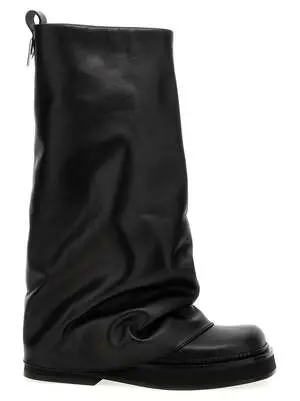 Attico Robin Combat Boots - Black