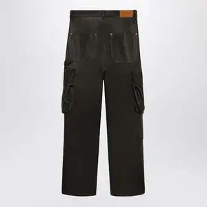 1989 STUDIO Intreccio Leather Cargo Pants