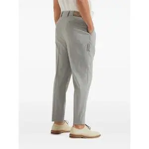 Brunello Cucinelli Grey Virgin Wool Tapered Trousers
