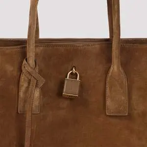 Saint Laurent Sac De Jour Suede Handbag - Brown