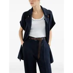 Brunello Cucinelli Diamond Yarn Knit Double-breasted Cardigan