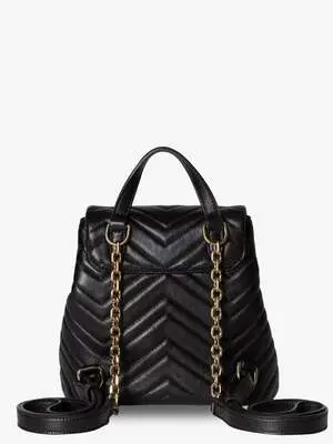 Gucci Gg Marmont Mini Quilted Leather Backpack - Black