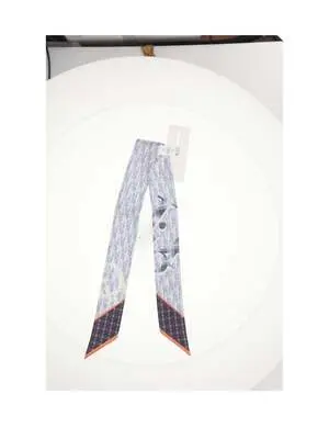 Dior Mitza Tartan Infini Silk Scarf - Blue