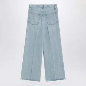 FRAME Low Baggy Wide Leg Jeans In Organic Denim - Blue