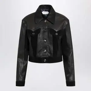 Versace Slim Leather Blouson - Black