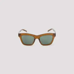Saint Laurent Square Acetate Sunglasses - Brown