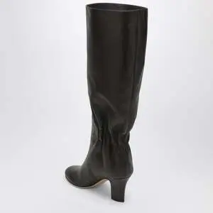 FERRAGAMO Ruched Leather Boots - Brown