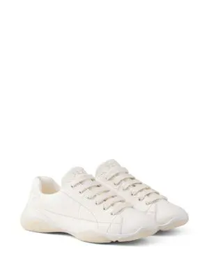 Prada Leather Lace-up Sneakers