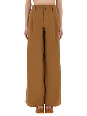 Chloé Wide Leg Cotton Trousers