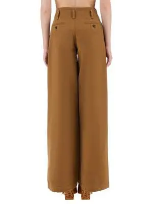 Chloé Wide Leg Cotton Trousers