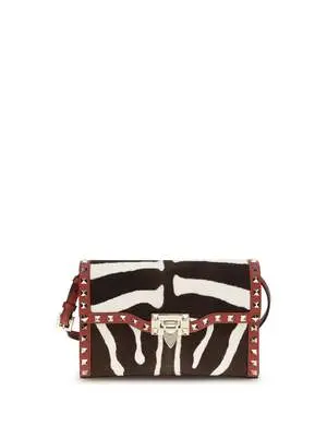 Valentino Garavani Valentino Garavani Zebra-Print Studded Shoulder Bag Multicolor