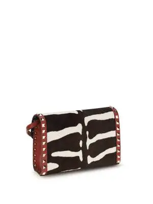 Valentino Garavani Zebra-print Studded Shoulder Bag - Multicolor