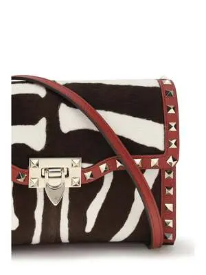 Valentino Garavani Zebra-print Studded Shoulder Bag - Multicolor