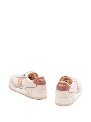 Fendi Lace-up Leather Sneakers - Multicolor
