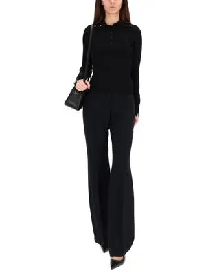 COURREGES Ribbed Polo Shirt - Black