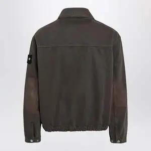 Stone Island Water-repellent Denim Coach Jacket - Brown