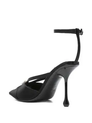 JIMMY CHOO Siva 95 Satin Sandals With Pearl Embellishment - Multicolor