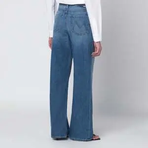 MOTHER Hit Shuffle Washed Wide-leg Jeans - Blue