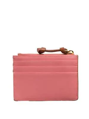 Miu Miu Leather Card Holder With Removable Key Ring