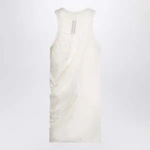 Rick Owens Ivory Tank Top With Draping