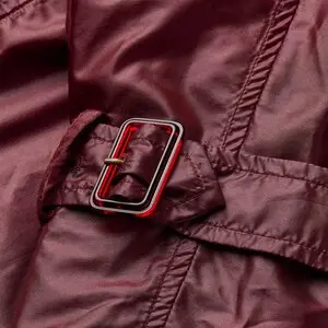 Saint Laurent Waterproof Nylon Trench Coat - Red