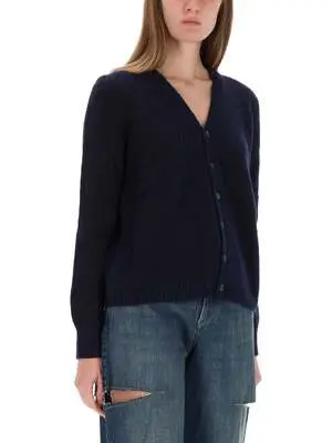MAISON MARGIELA Wool Cardigan - Blue