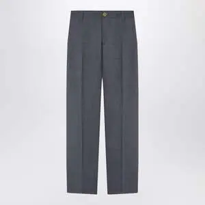 Versace Anthracite Grey Wool Jogger Trousers - Gray