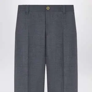 Versace Anthracite Grey Wool Jogger Trousers - Gray
