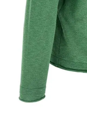 Stone Island 5100052 Shaved Cotton And Nylon Blend Crew Neck Sweater - Green