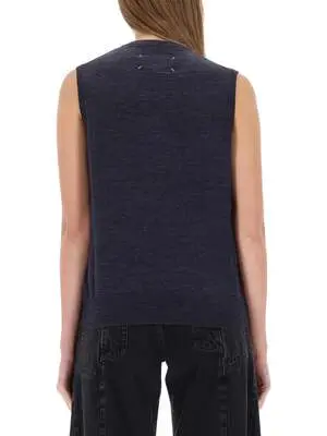 MAISON MARGIELA V-neck Vest Wool