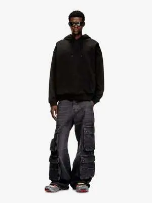DIESEL® Embroidered Cotton Hooded Sweatshirt