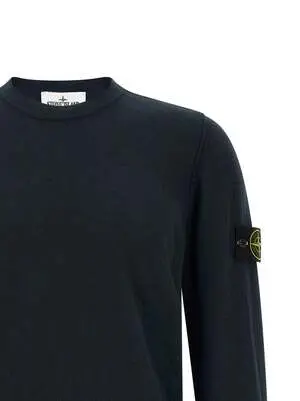 Stone Island 5100052 Crew Neck Long Sleeve Sweater - Blue