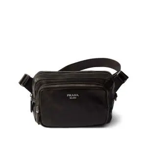 Prada Lamb Leather Shoulder Bag - Brown