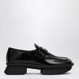 Prada Prada Brushed Leather Loafers Black