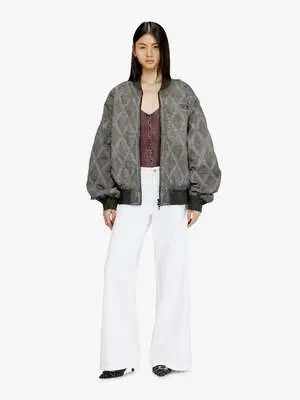 DIESEL® Cotton Blend Flared Trousers - Multicolor