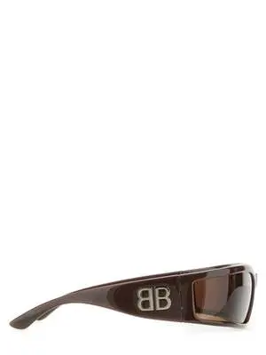 Balenciaga Sunset Rectangle Sunglasses - Brown