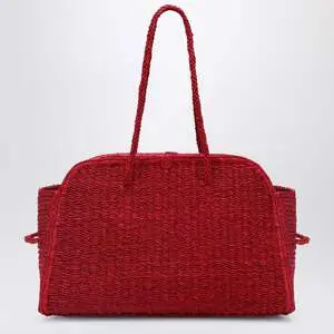 Jacquemus Raffia Bowling Bag - Red
