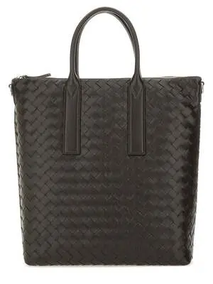 Bottega Veneta North-south Woven Tote Bag - Brown