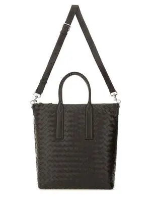 Bottega Veneta North-south Woven Tote Bag - Brown