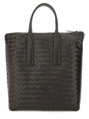Bottega Veneta North-south Woven Tote Bag - Brown