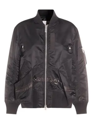Sacai Black Nylon Bomber Jacket - Multicolor