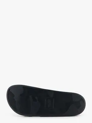Moncler Basile Rubber Slide Sandals With Tricolor Logo Patch - Multicolor