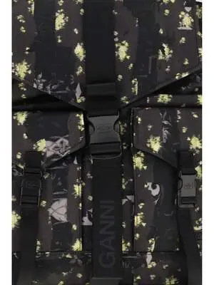 GANNI Re-tech Nylon Print Backpack - Multicolor
