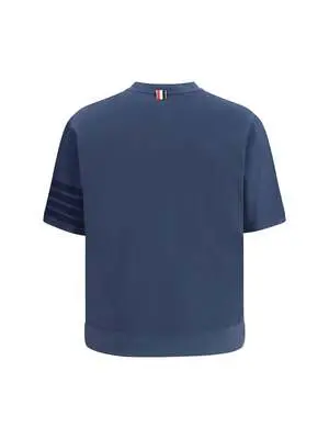 Thom Browne 4-bar Cotton Jersey T-shirt - Blue