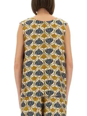 Max Mara Printed Silk Top