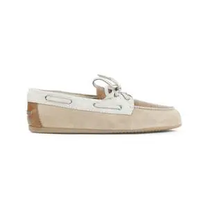 Miu Miu Calf Leather Boat-loafer Inspired Shoes - Multicolor