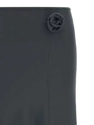 Coperni Flower Midi Skirt - Gray