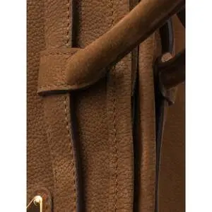 Prada Re-nylon And Calfskin Tote Bag - Brown