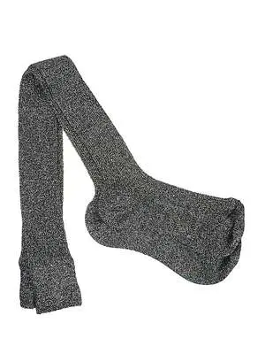 Miu Miu Lamé Ribbed Knee-high Socks - Multicolor