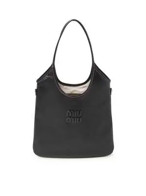 Miu Miu Calf Leather Tote Bag - Black